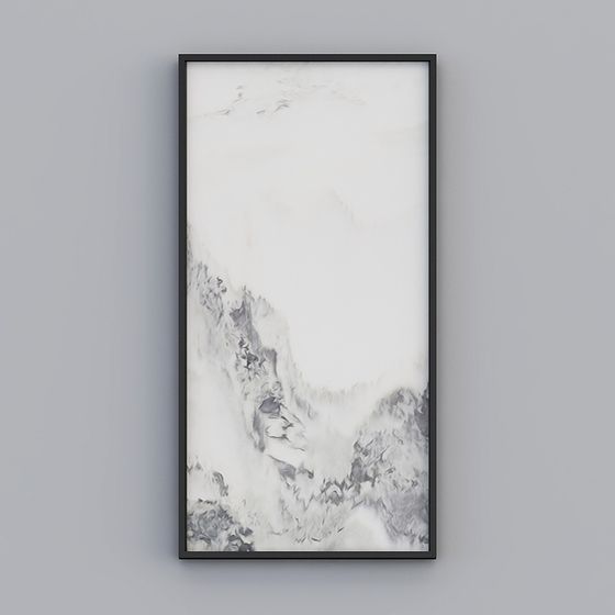 Ink Landscape 3D Model - Low Poly Art