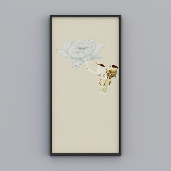 Elegant Low-Poly Lotus Flower 3D model