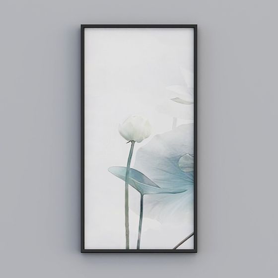 Serene Lotus 3D model - Low Poly Elegance