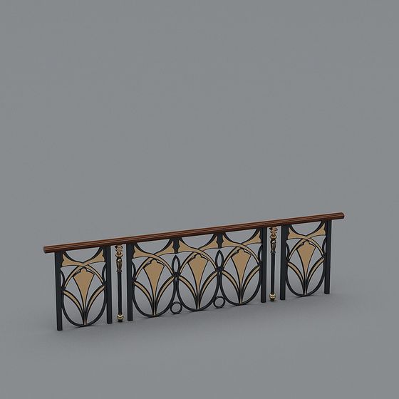 Art Deco Railings 3D model