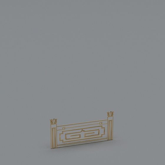 Elegant Golden Rail 3D Model for Creative Projects