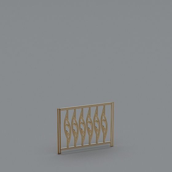 Elegant Metal Railing 3D Model for Modern Designs