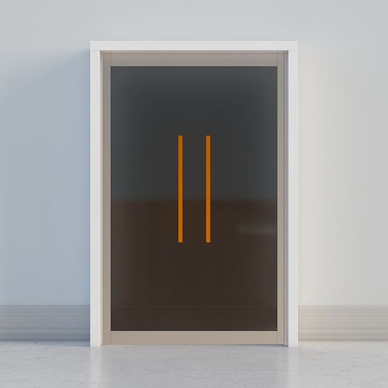 Simple Door 3D model with Minimalist Design