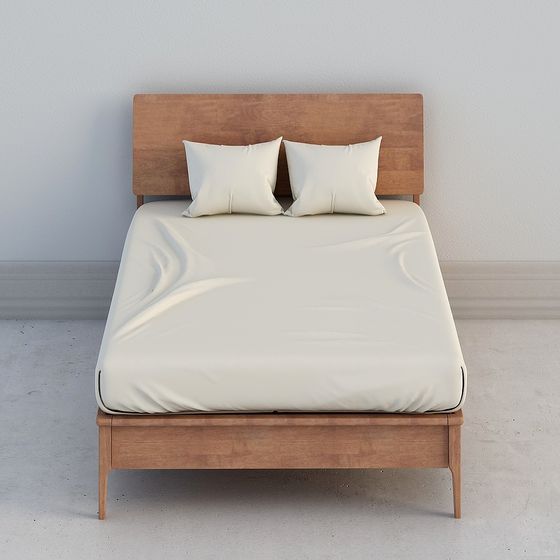 Modern Low-Poly Bed Frame 3D model