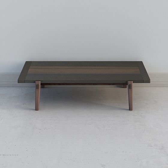 Urban Light Bench 3D Model – Minimalist Wood Design