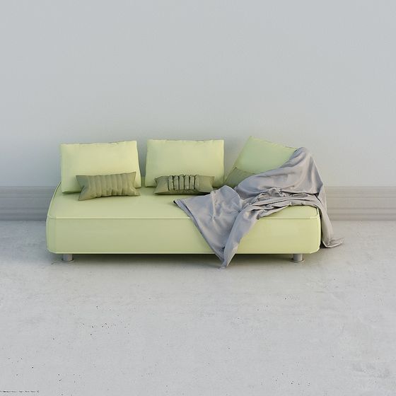 Low Poly Elegant Sofa 3D model Design