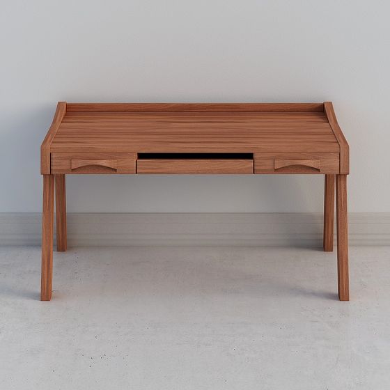 Modern Earth Color Desk 3D Model – Free