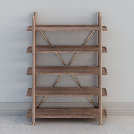 City Light Bookshelf 3D model - Modern Meets Vintage