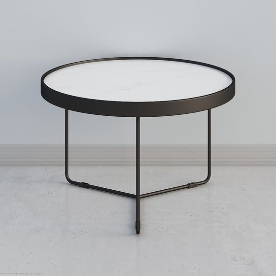 Elegant Low-Polygon Round Table 3D model