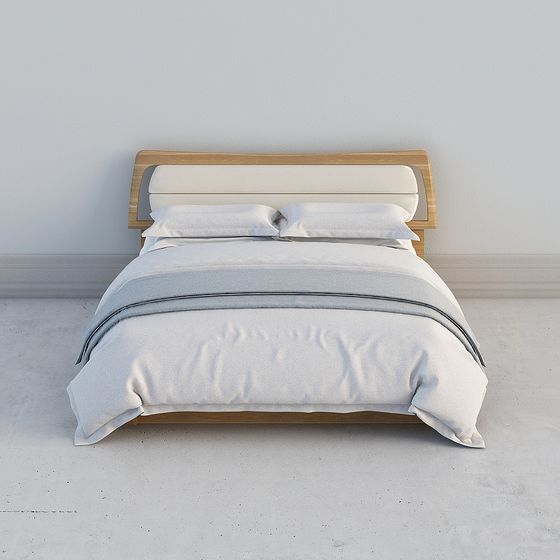 Modern Minimalist 3D Bed Frame Model