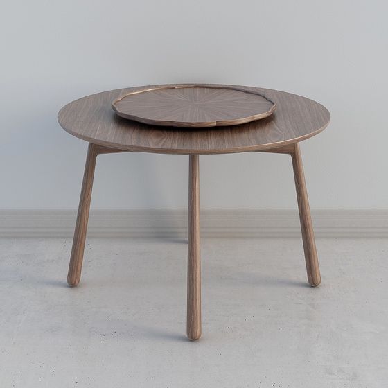 Low Poly Round Table 3D model Design
