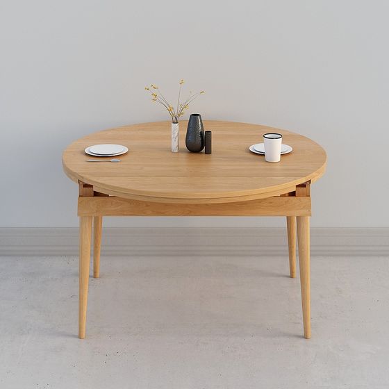 Modern Minimalist Round Table 3D model