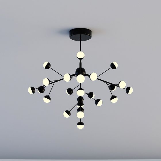 Sputnik Pendant Light 3D Model – Modern Star Design