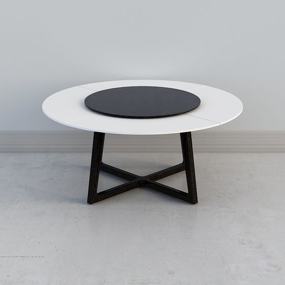 Low-Polygon Round Table 3D model Design