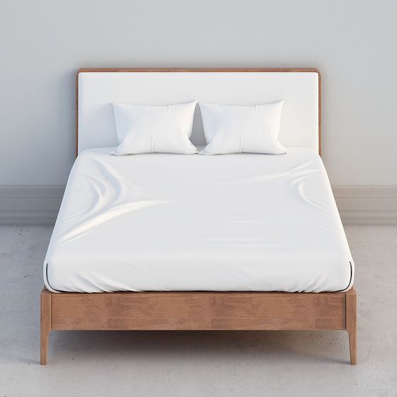 Low-Polygon 3D Bed Frame Model for Modern Aesthetics