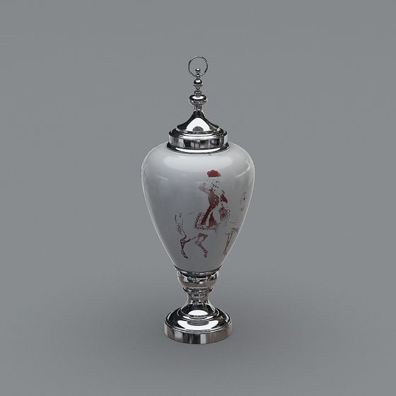 Knight Vase 3D Model - Elegant Low Polygon Design
