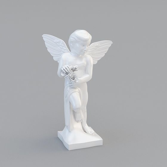 Angel Wings Low-Poly 3D Model
