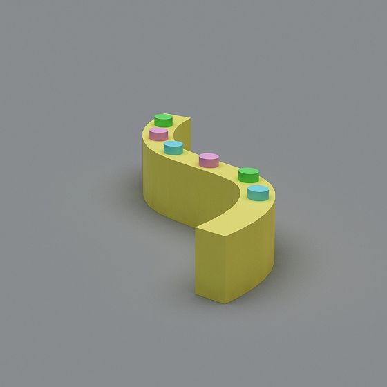 Color Bridge Low Polygon 3D model