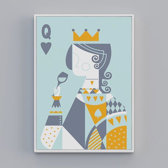 Queen of Hearts 3D Model - Low Poly Design