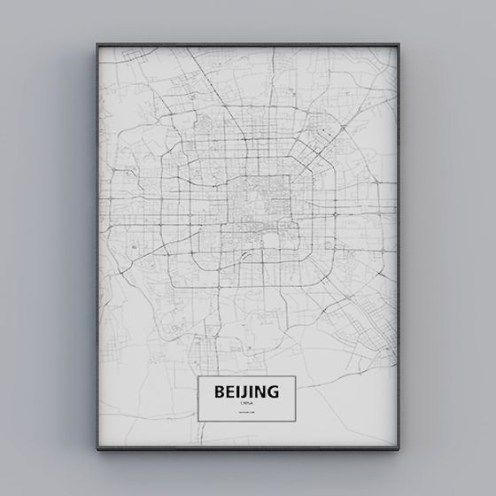 Beijing City Map 3D model