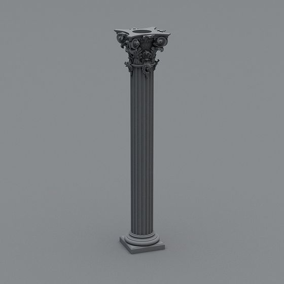Stunning Roman Column 3D Model for Classic Design
