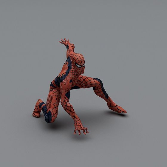 Dynamic Spider-Man Pose 3D model