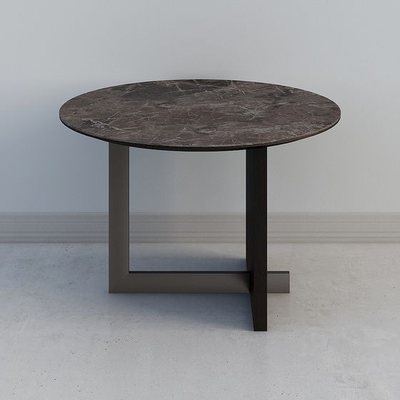 Stylish Low-Poly Round Table 3D model