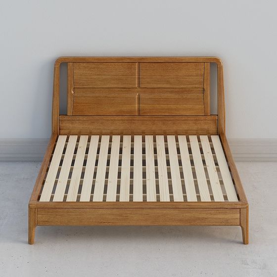 Wooden Harmony Bed Frame 3D model