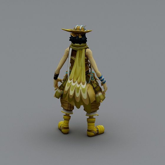 Explorer 3D Model – Low-Poly Adventure Character