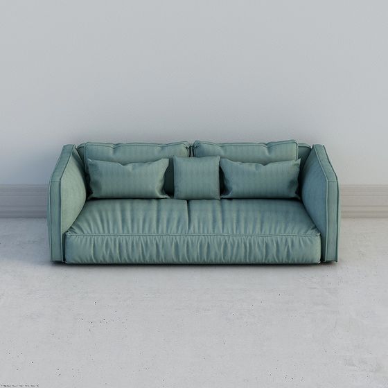 Urban Comfort Low-Poly Sofa 3D model