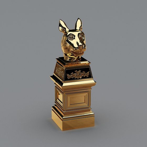 Golden Guardian 3D model for Creative Uses