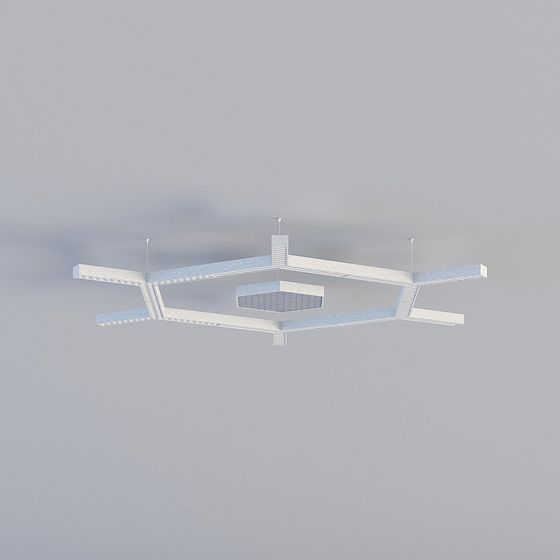 Futuristic Low-Poly Ceiling Light 3D model