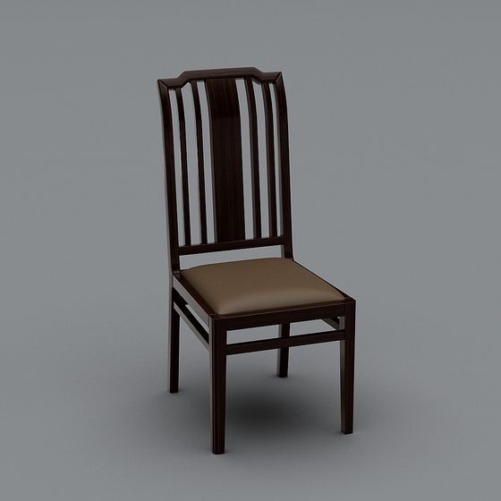 Classic Wooden Chair 3D model - Elegant and Timeless