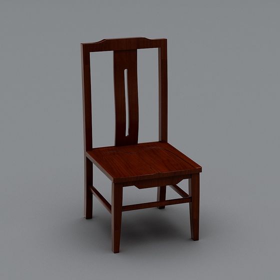 Vintage Wooden Chair 3D Model – Classic Wood Texture