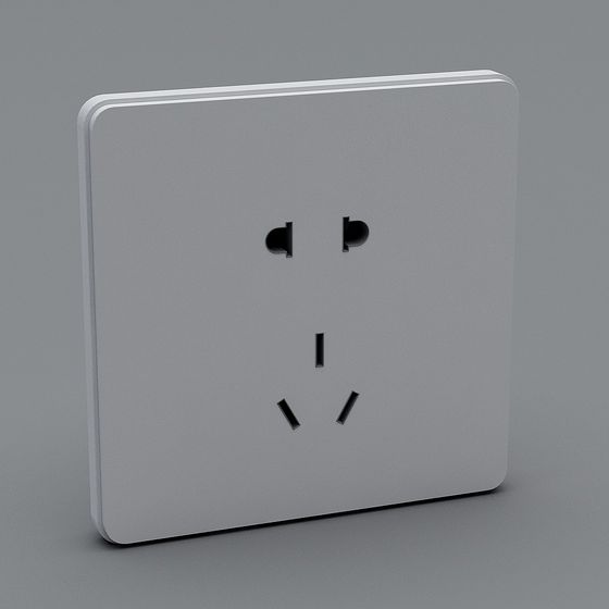 Minimalist Low-Poly Socket 3D model