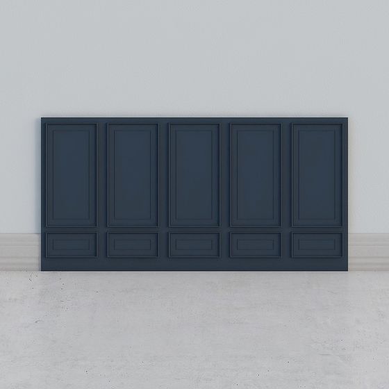Navy Panel Wall 3D model