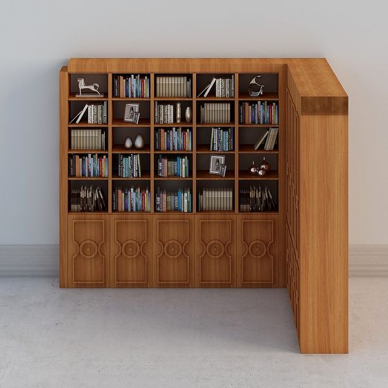 Cozy Library Corner 3D model