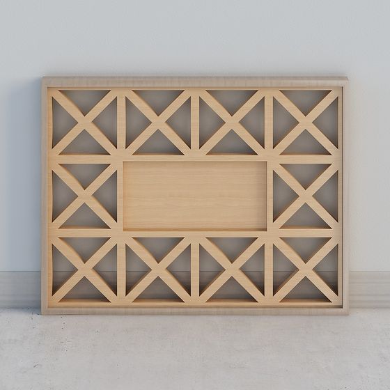Simple Wooden Frame 3D Model for Interior Design