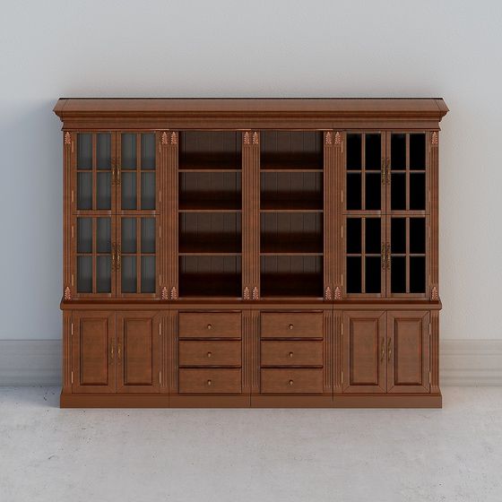 Open Door Hall Cabinet | 3D Model