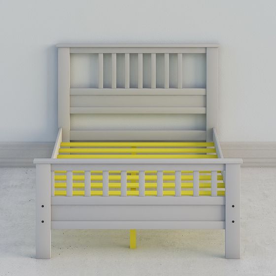 City Rest Bed 3D Model – Vibrant Modern Bedroom