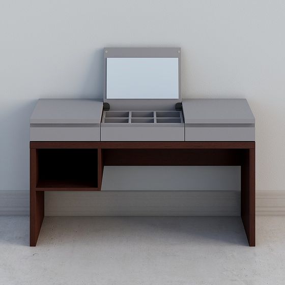 Elegant Low Poly Dressing Table 3D Model