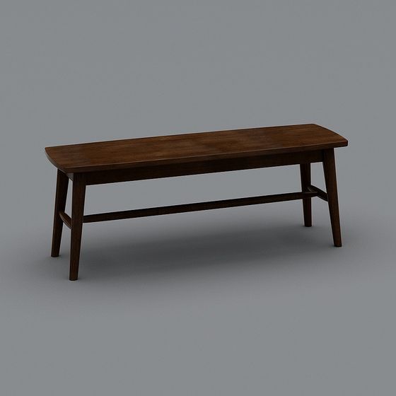Mid-Century Bench 3D model