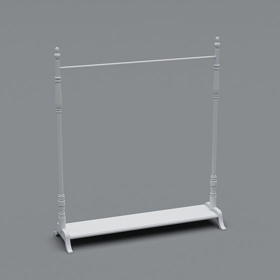 Stylish Minimalist Clothes Rack 3D model for Creative Projects