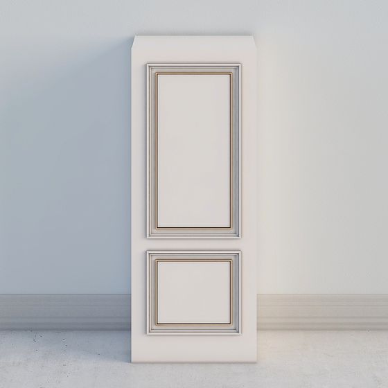 Elegant Low-Poly Door 3D model for Interior Design