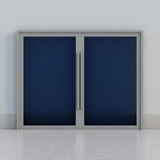 Stylish Double Door 3D model for Modern Spaces