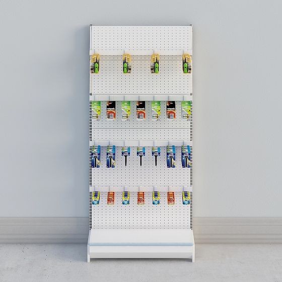 Minimalist Retail Shelf 3D model for Creative Designs