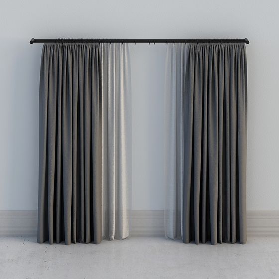 Urban Drapes 3D Model for Modern Interiors