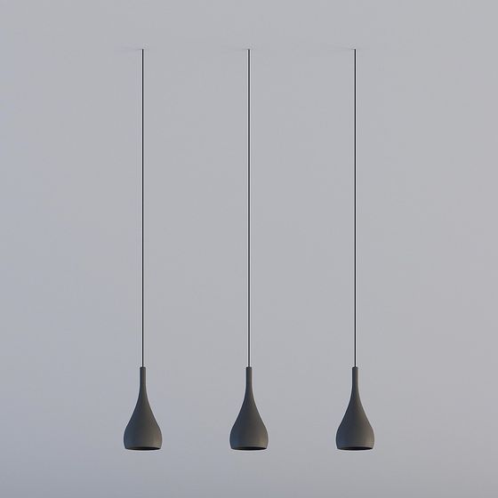 Elegant Low-Poly Hanging Light 3D model
