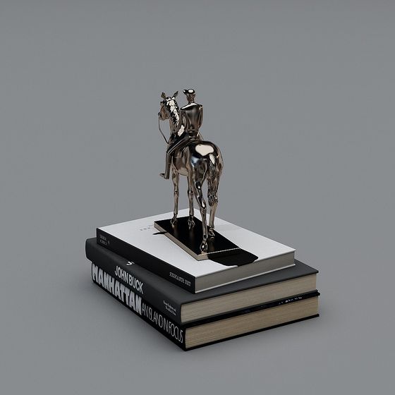 Knight and Steed Sculpture 3D model