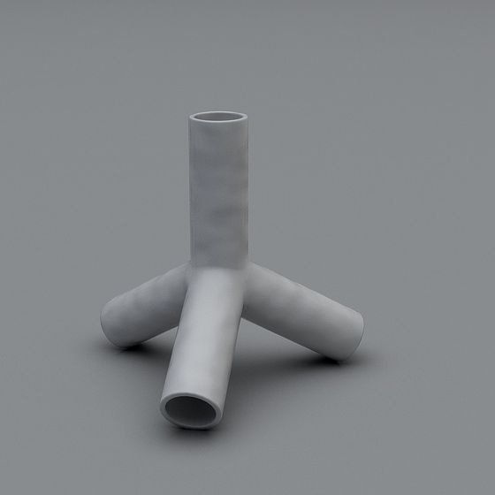 Futuristic Minimalist Grey Column 3D model